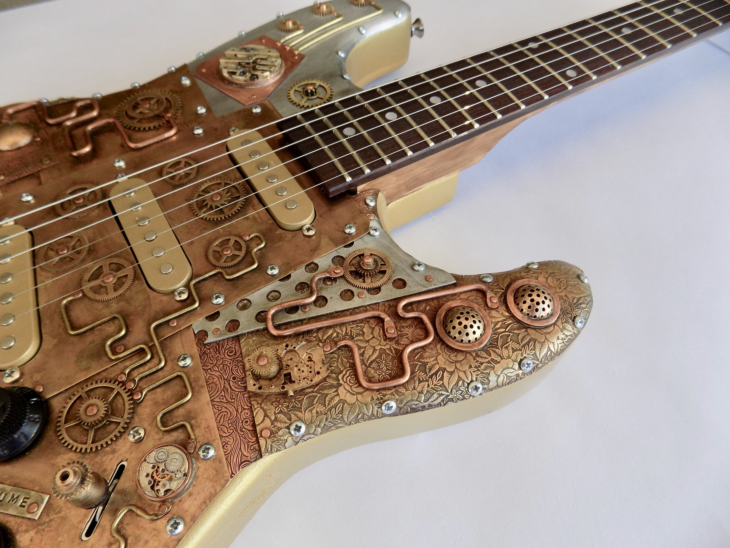 Guitar .Steampunk electric guitar .Steampunk sculpture | Etsy