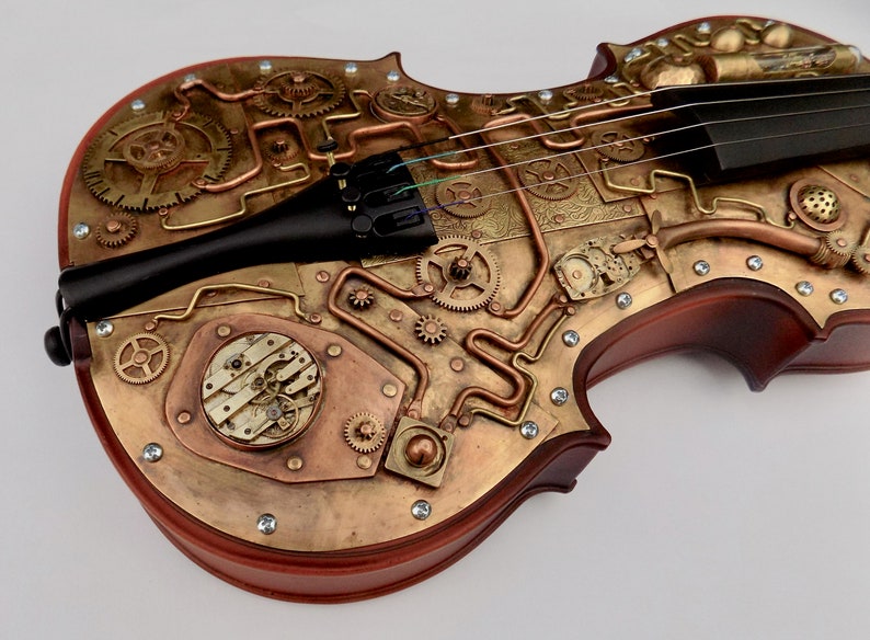 Steampunk violin.Violin sculpture .Violin.Steampunk sculpture. | Etsy