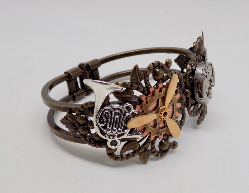 Steampunk cuff bracelet.Cuff bracelet. Steampunk cuff. | Etsy