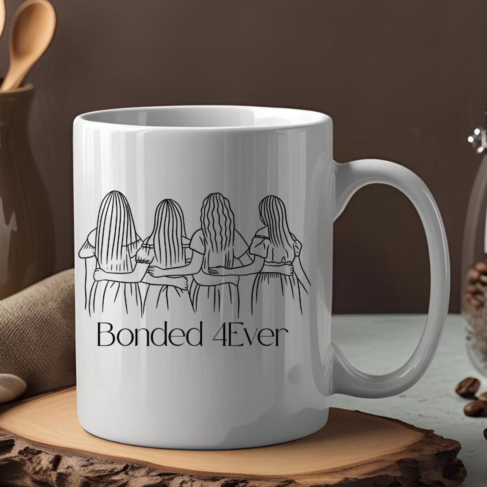Bonded 4ever Sister Bond PNG Transparent Decals DTF Transfer Sticker ...