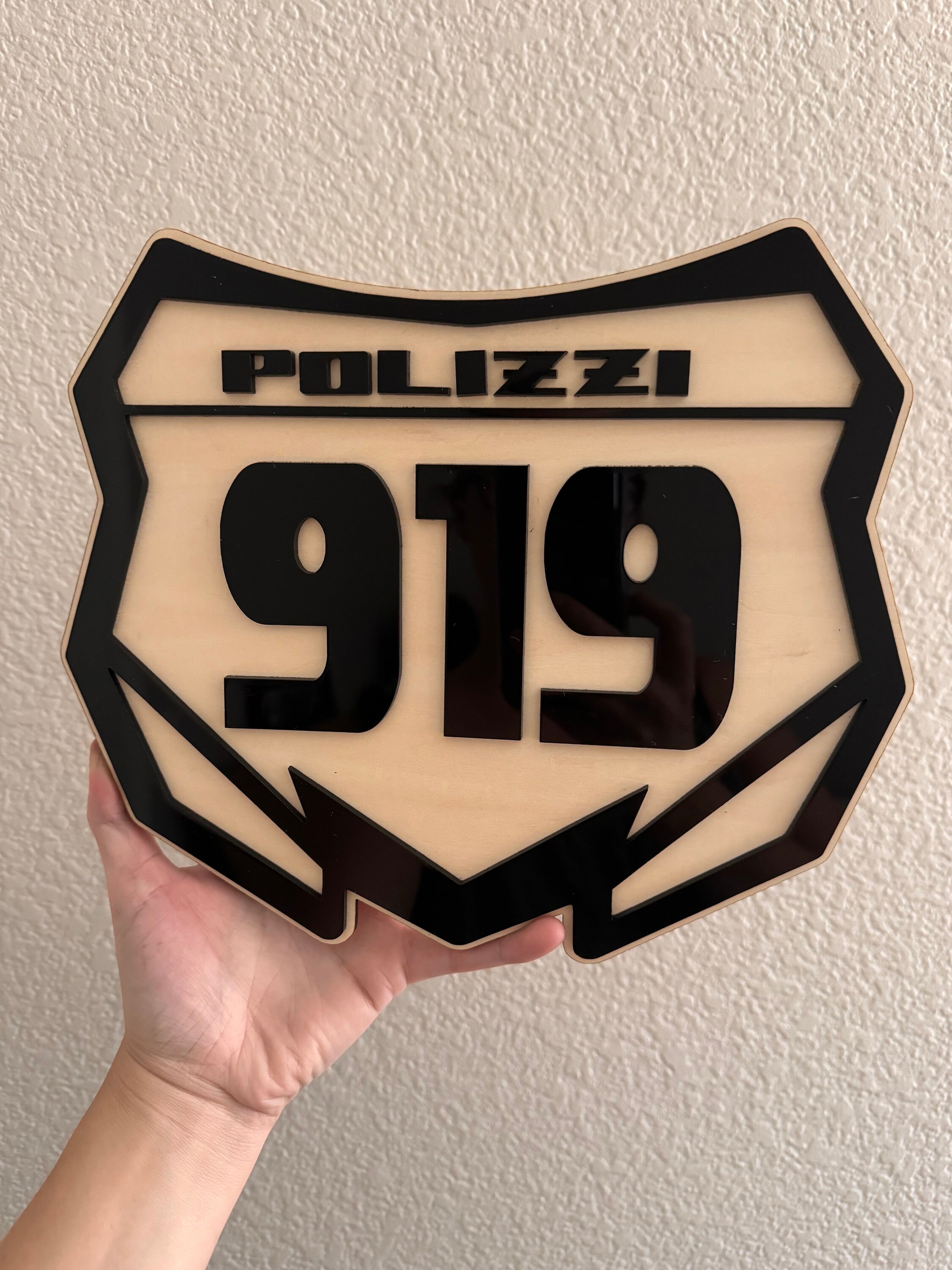 Wood and Acrylic Sign Motocross Sign Dirtbike Number and Name Sign Wall ...