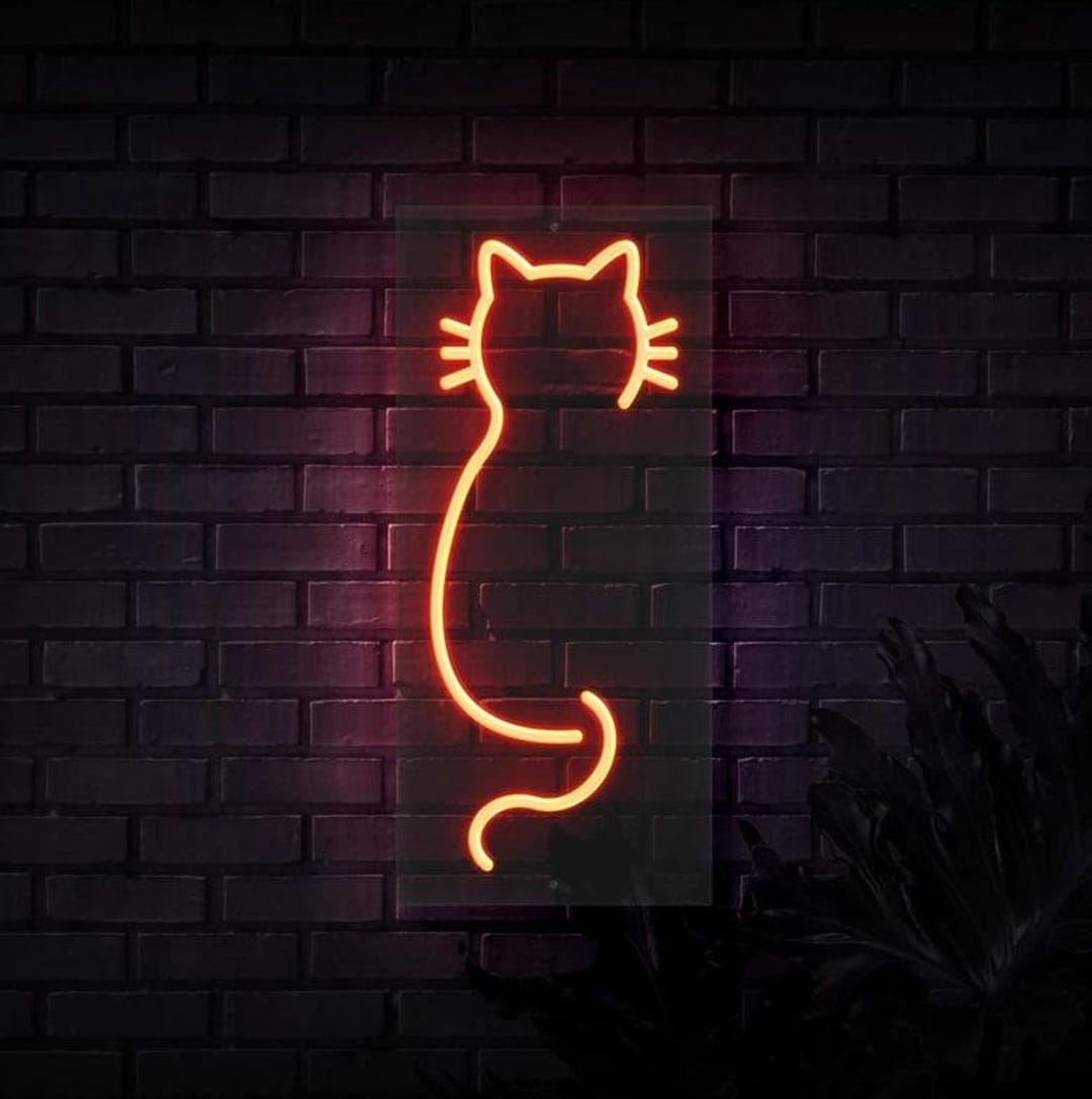 Cat - Neon Sign , Animals Wall Decor, Pet Neon Sign - Etsy