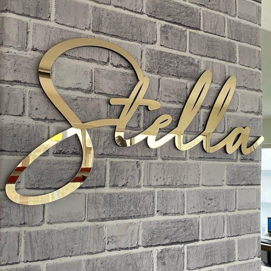 Lobby Sign, Custom Multiple Colors, Laser Cut Logo, Floating Pieces ...