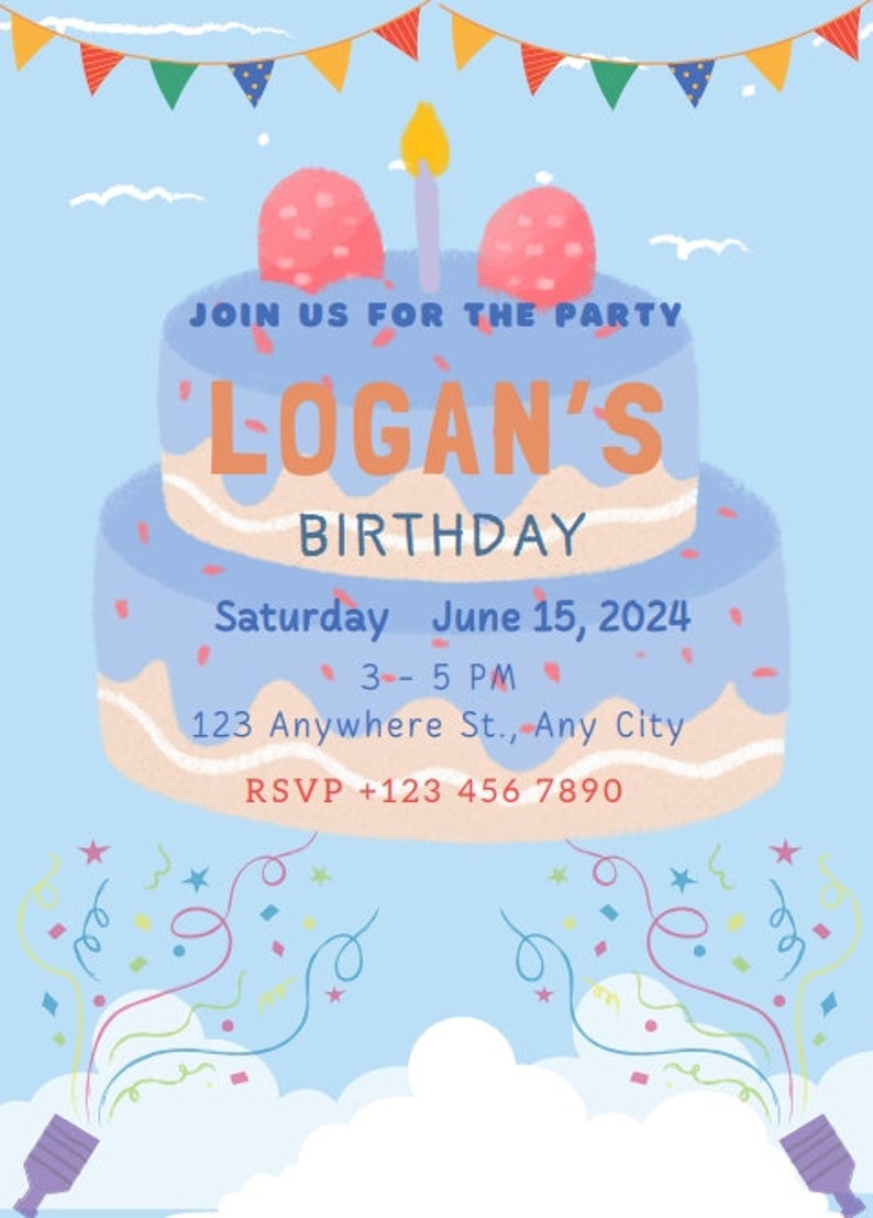Boy Birthday Party Invitation - Etsy
