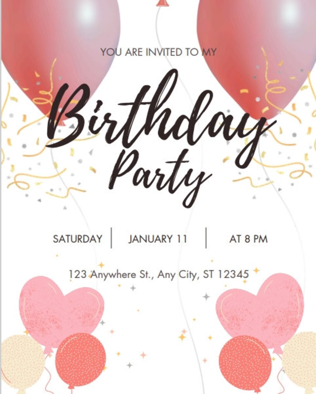 Birthday Party Invitation - Etsy