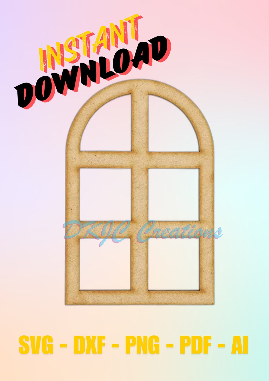 House Window Silhouette Svg, Dxf, PNG, PDF, AI & Lightburn Silhouette ...