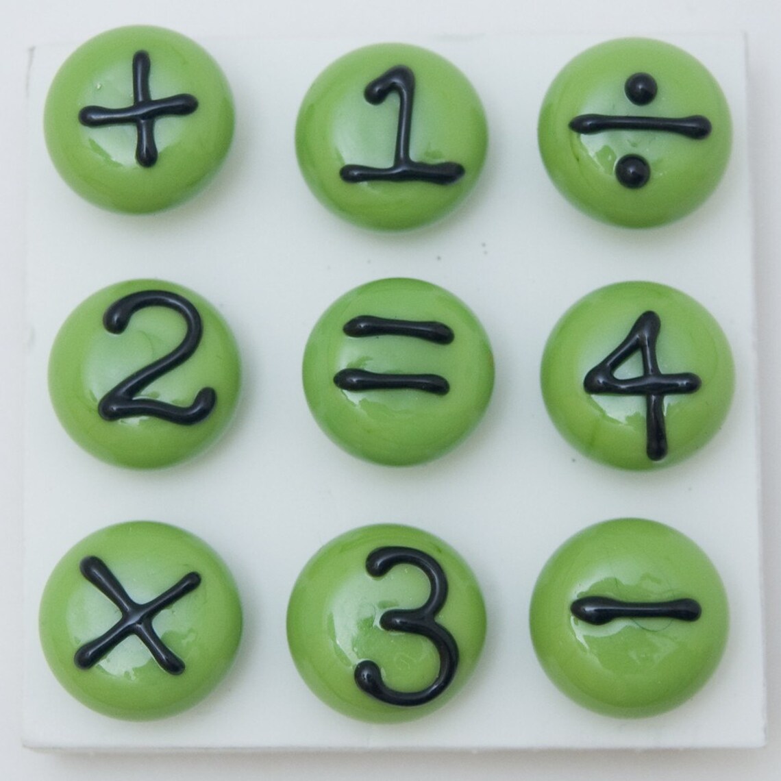 Designer Push Pins, Green Maths Set (9), Lampwork Glass - Etsy