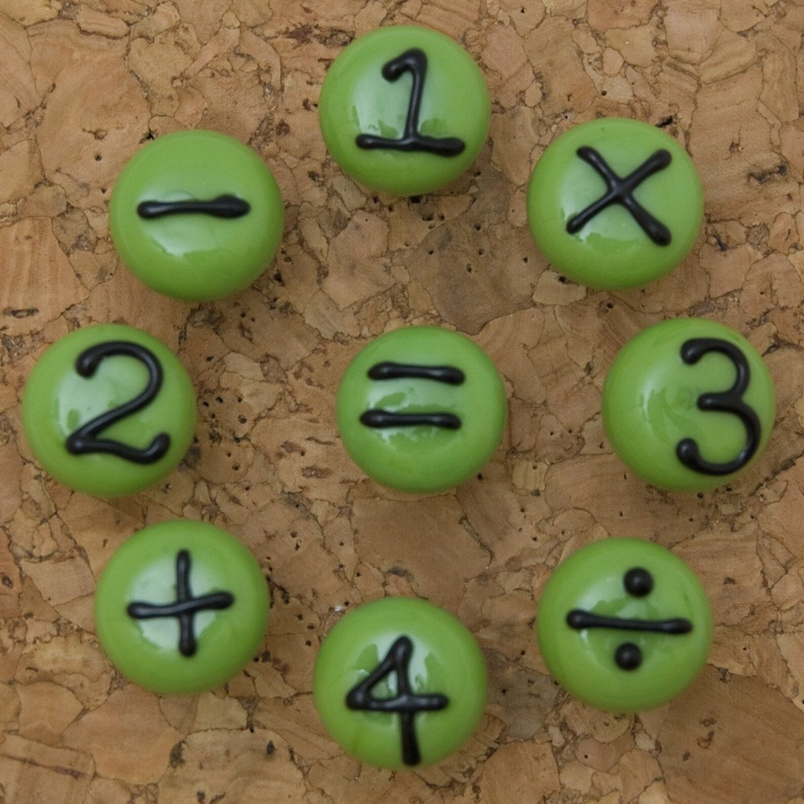 Designer Push Pins Green Maths Set 9 Lampwork Glass - Etsy