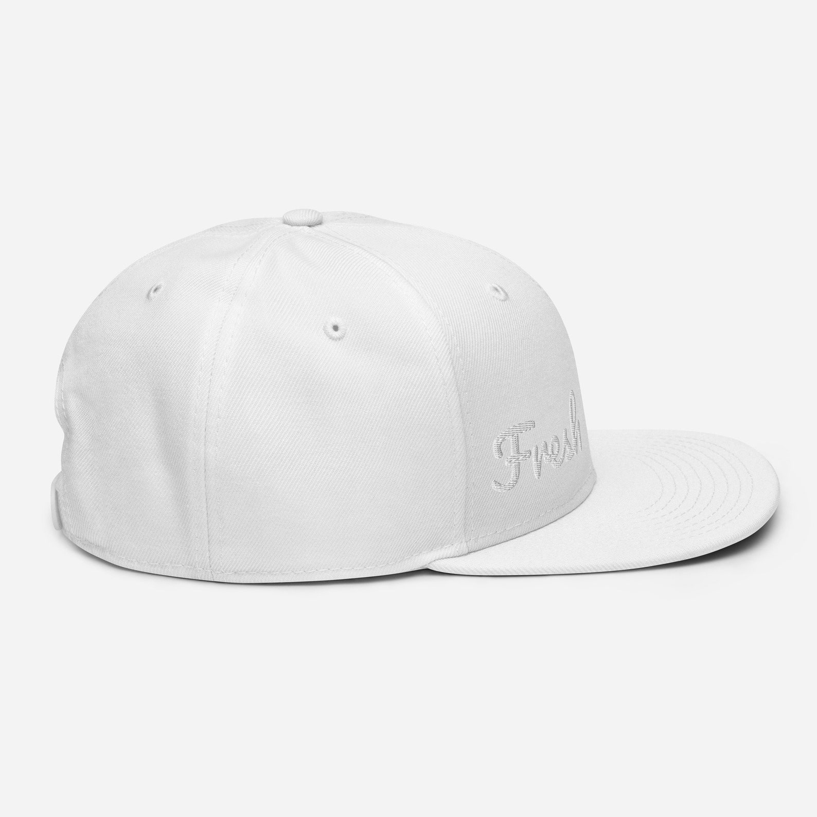 Fresh Snapback Hat - White on White "fresh" Lid - Etsy
