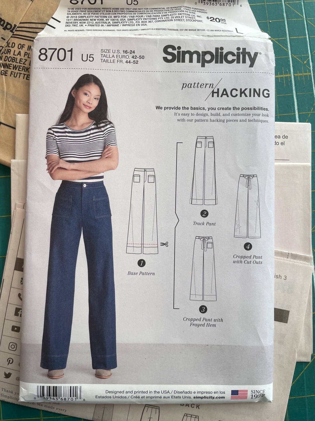 Simplicity Sewing Pattern 8701 Pants - Etsy