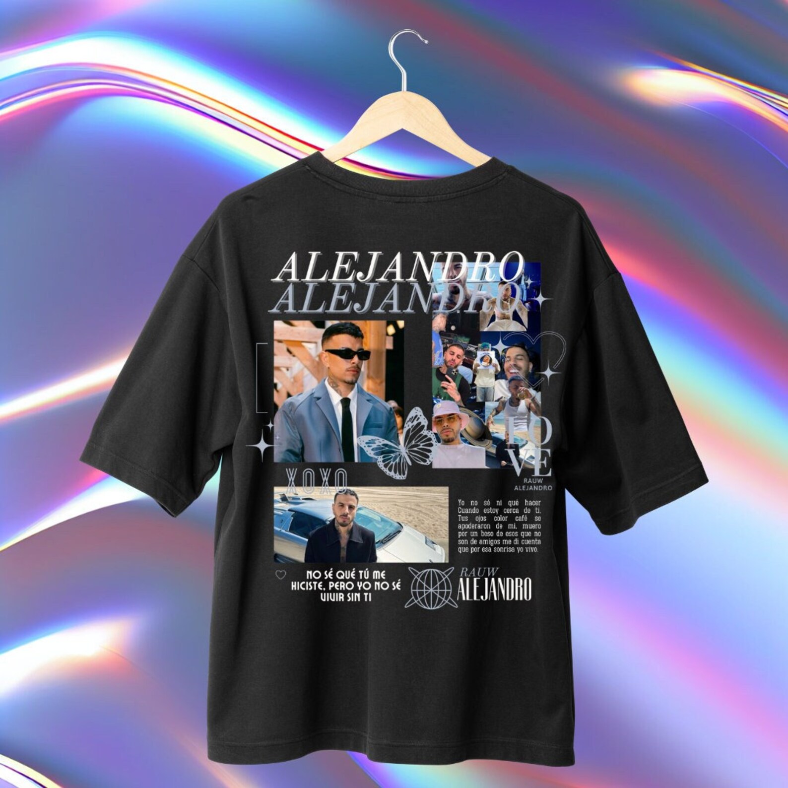 Diseño De Camiseta De Rauw Alejandro, Collage Archivo PNG Digital ...