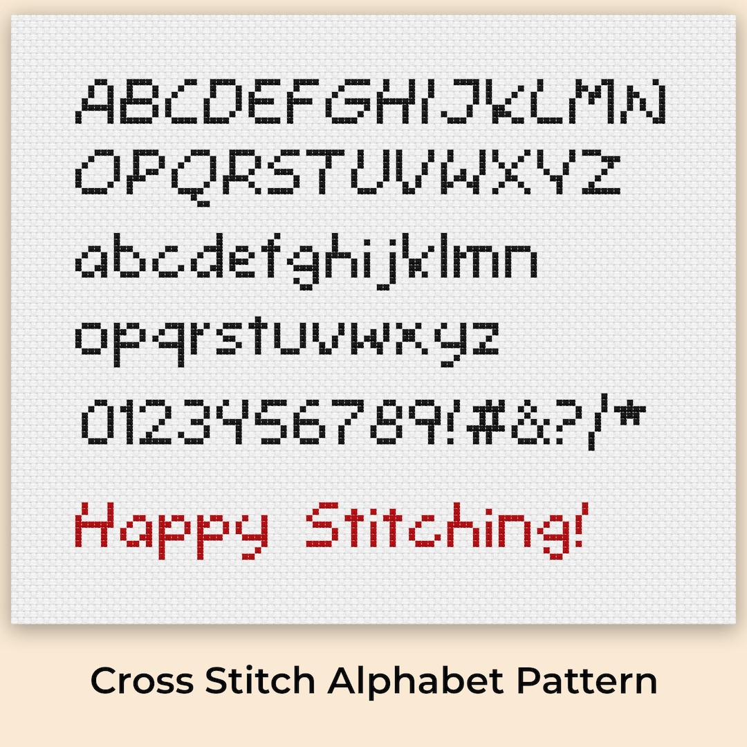 Cross Stitch Letters, Cross Stitch Alphabet Pattern, Cross Stitch Font ...