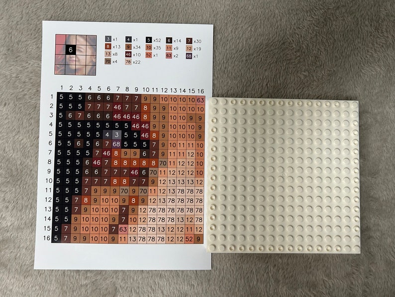 Custom Micro Brick Pixel Art Portrait, Free Preview, Building Brick ...