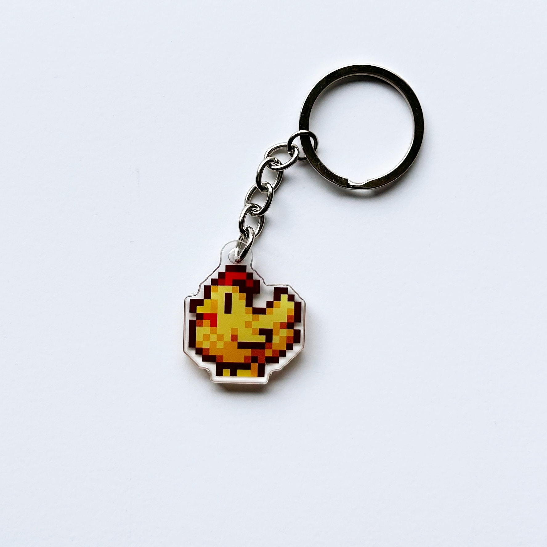 Stardew Valley Chicken Keychain, Stardew Valley Blue Chicken/golden ...