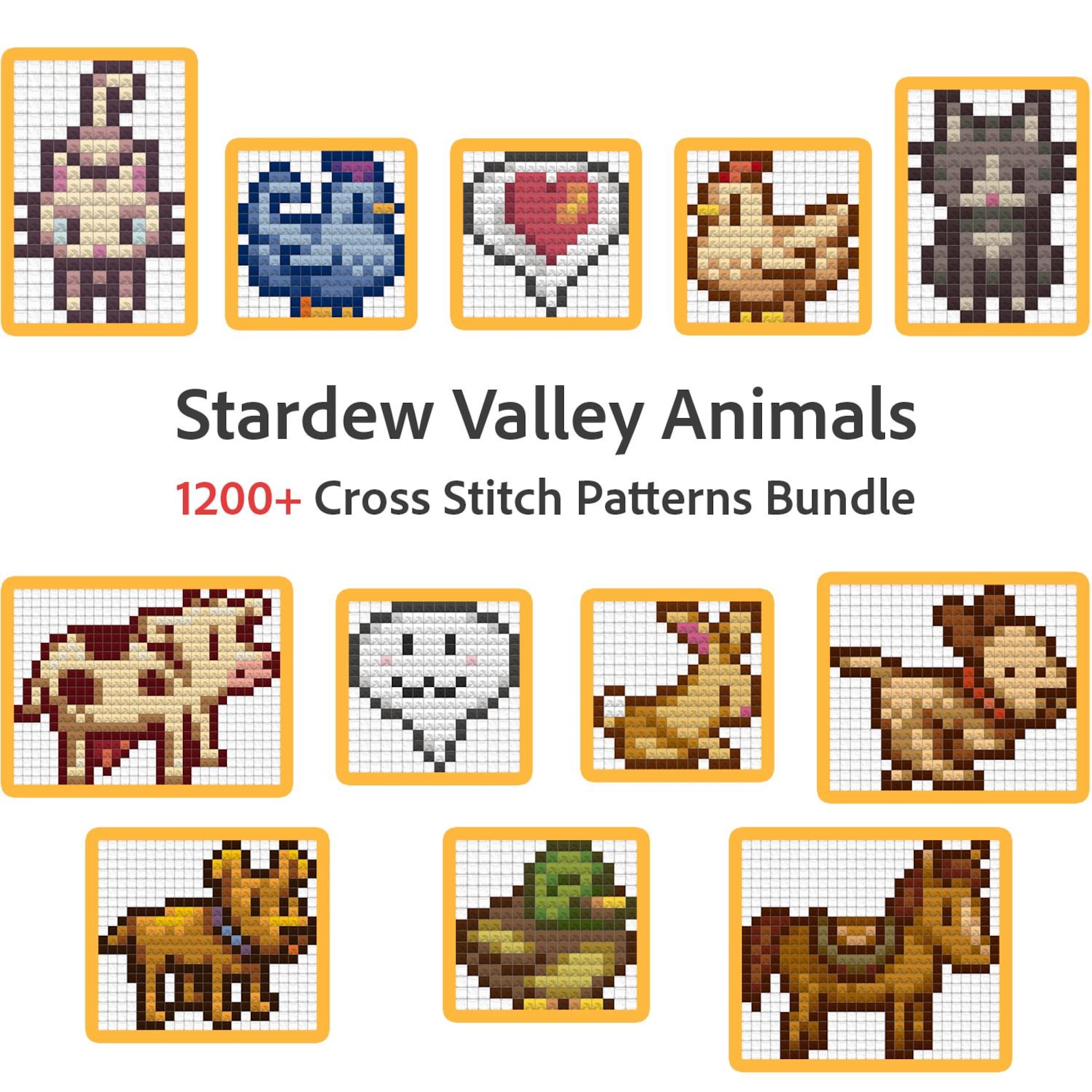 Stardew Valley Cross Stitch Patterns - 1200+ Patterns Bundle, All ...