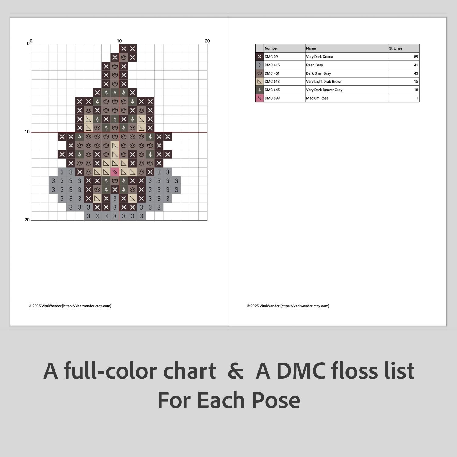 Stardew Valley Cats Cross Stitch Pattern PDF (152 Patterns), DMC Colors ...