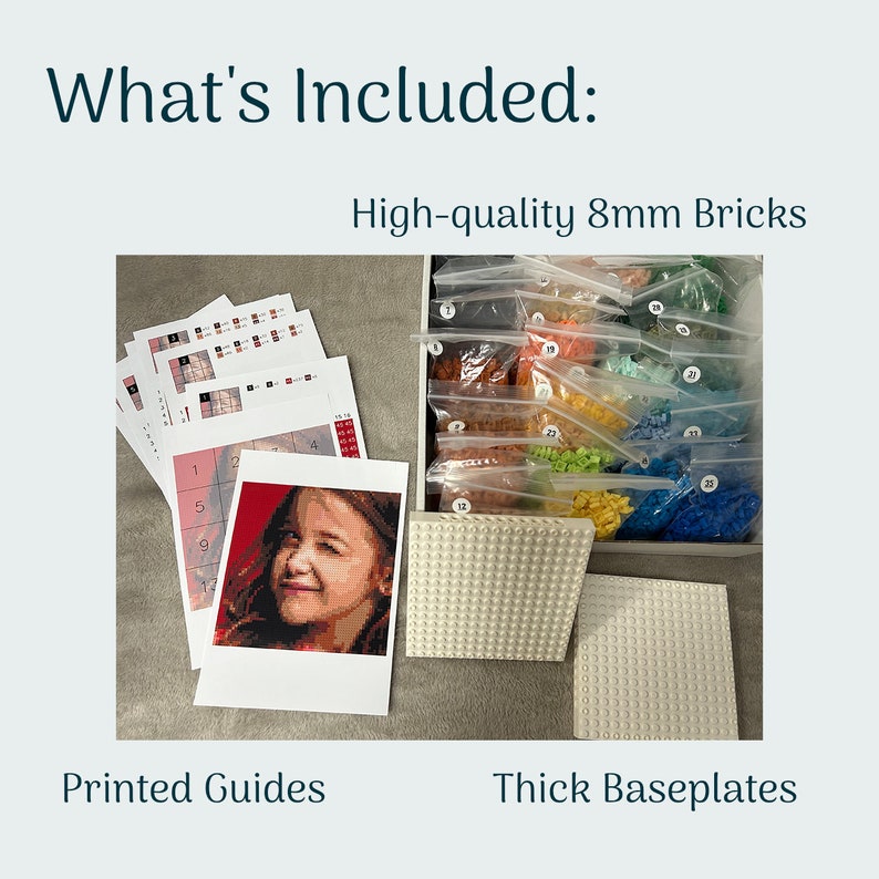 Custom Micro Brick Pixel Art Portrait, Free Preview, Building Brick ...