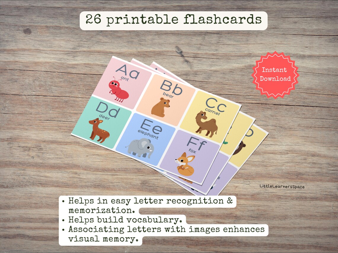Jungle Safari Alphabet Flashcards | Printable Flashcard| ABC Flashcards ...