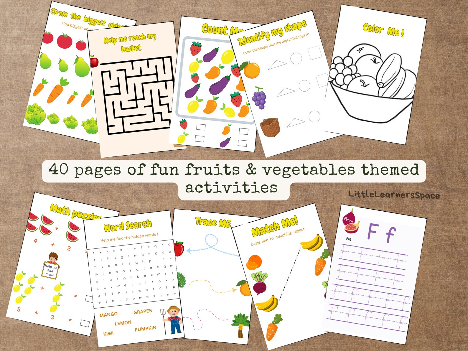 Fruits & Vegetables Busy Book| Kindergarten Preschool Printable ...