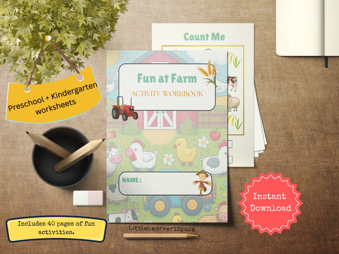 Fun at Farm Busy Book | Kindergarten Preschool Printable Activity ...