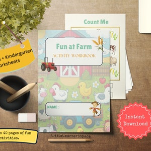 Fun at Farm Busy Book | Kindergarten Preschool Printable Activity ...