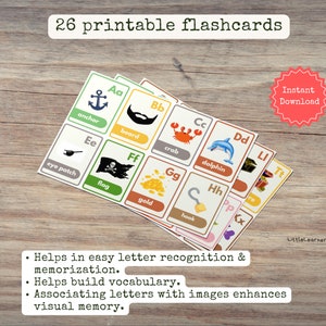 Pirates Quest Alphabet Flashcards | Printable Flashcard| ABC Flashcards ...