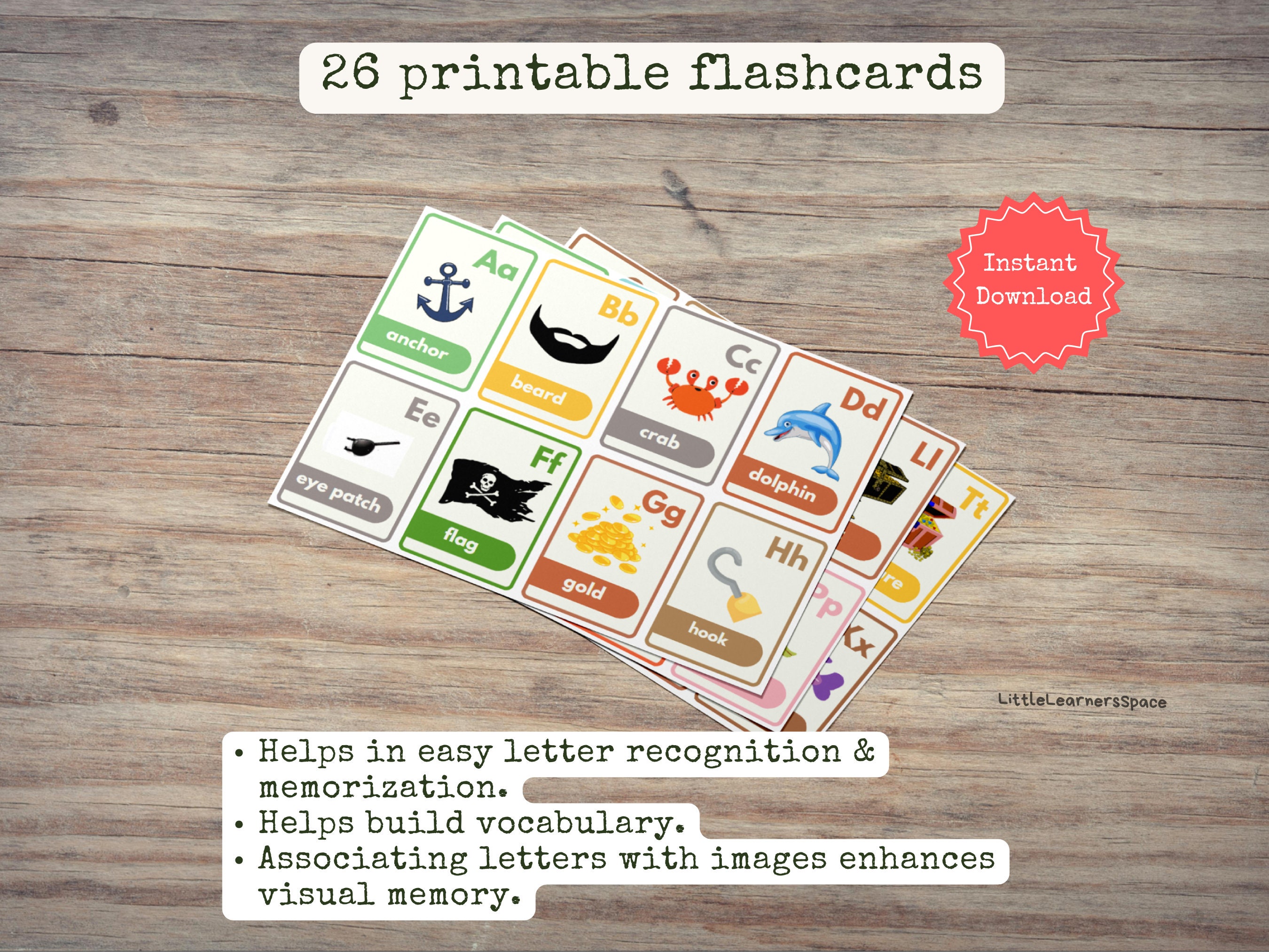 Pirates Quest Alphabet Flashcards | Printable Flashcard| ABC Flashcards ...