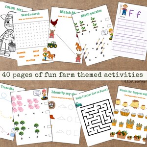 Fun at Farm Busy Book Kindergarten Preschool Printable Activity ...