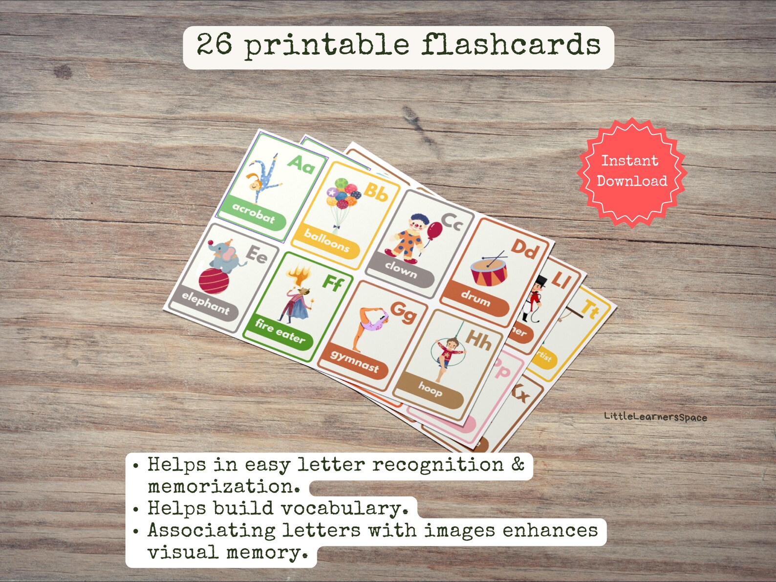 Circus Alphabet Flashcards | Printable Flashcard| ABC Flashcards| for ...