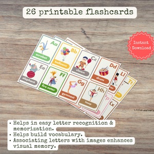 Circus Alphabet Flashcards Printable Flashcard ABC Flashcards for Kids ...