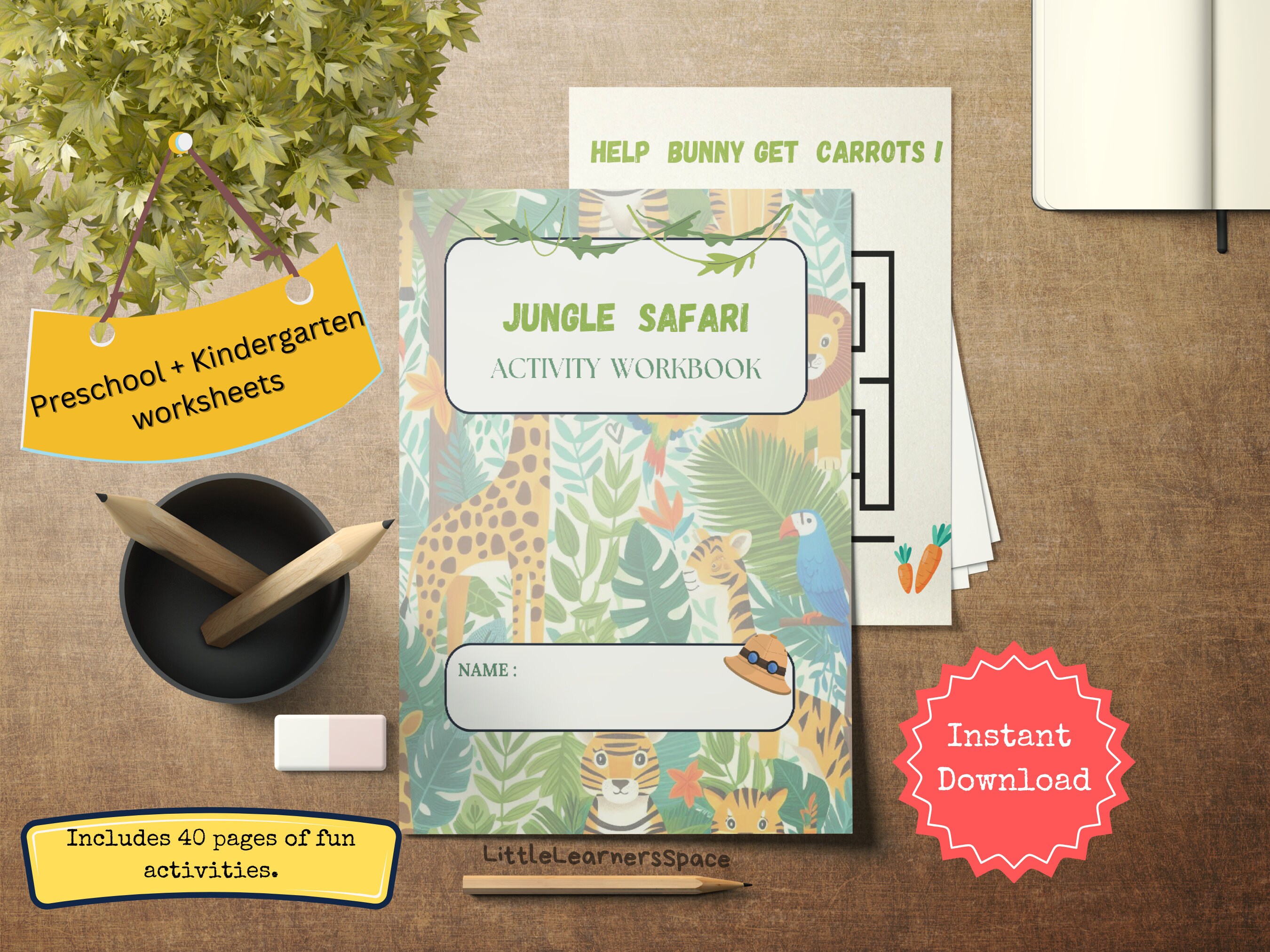 Jungle Safari Busy Book | Kindergarten Preschool Printable Activity ...