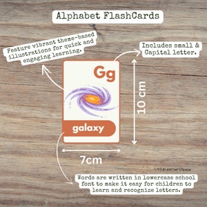 Space Adventures Alphabet Flashcards Printable Flashcard ABC Flashcards ...