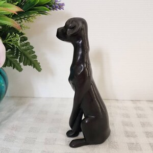 Labrador Retriever Figurine, 6" Black Resin Dog Statue, Realistic ...