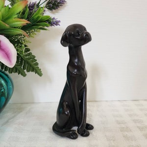 Labrador Retriever Figurine, 6" Black Resin Dog Statue, Realistic ...