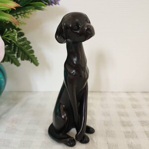 Labrador Retriever Figurine, 6" Black Resin Dog Statue, Realistic ...
