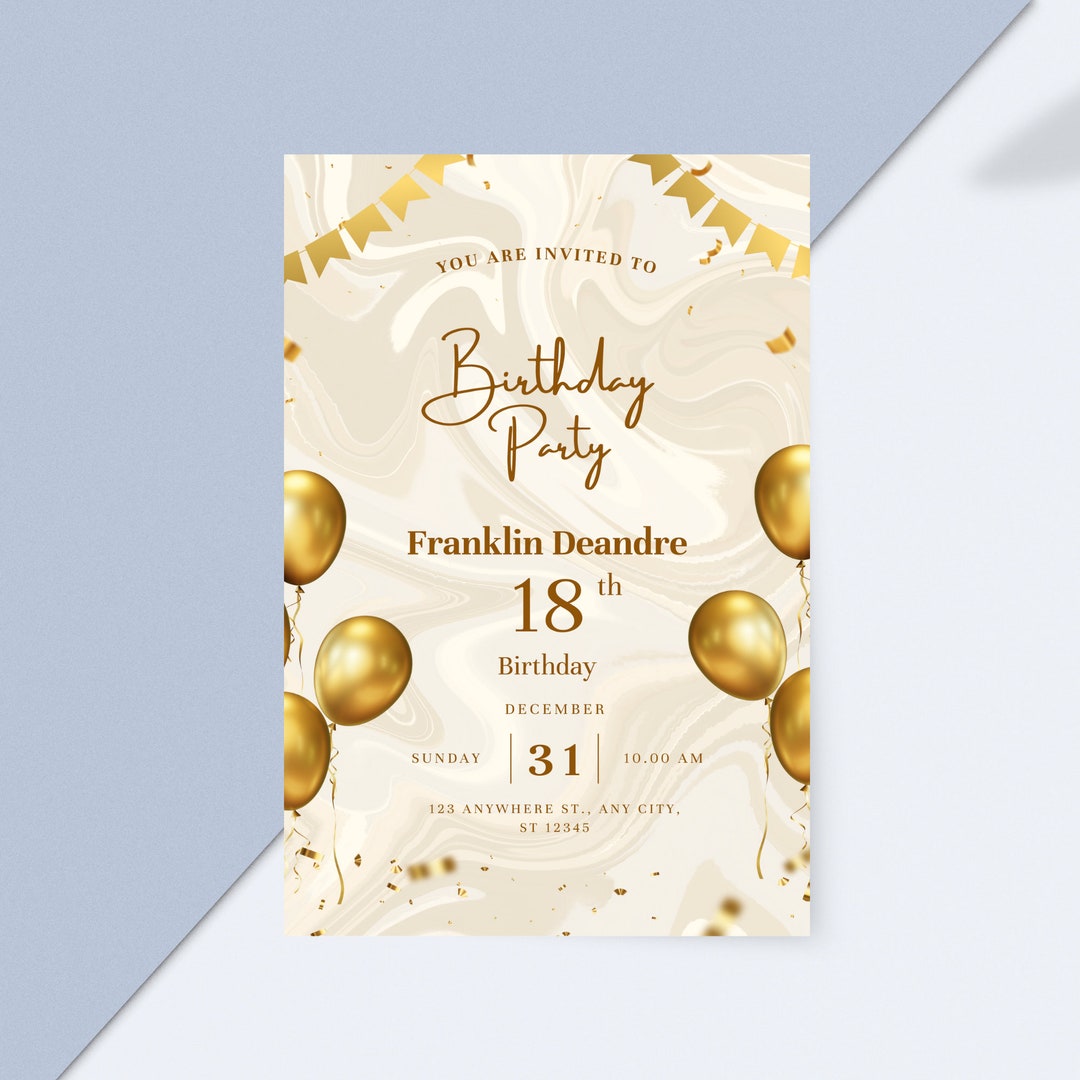 Fun-filled Printable Birthday Invitation for a Memorable Celebration ...