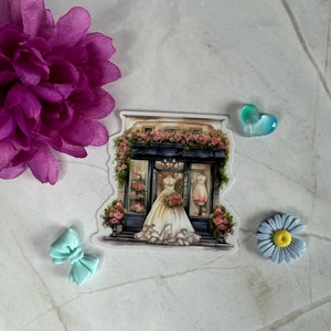 Wedding Dress Front Store Sticker - Etsy