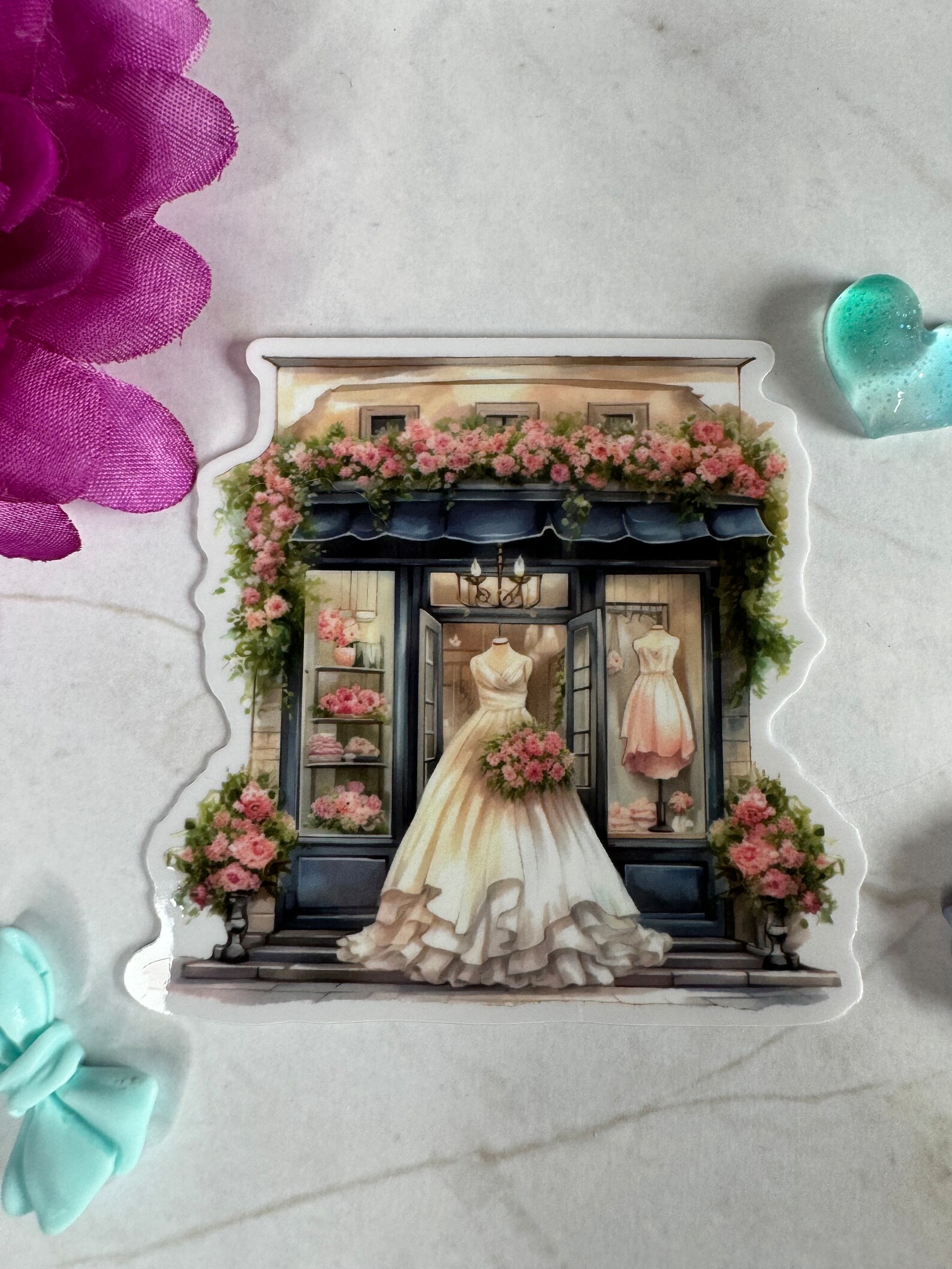 Wedding Dress Front Store Sticker - Etsy