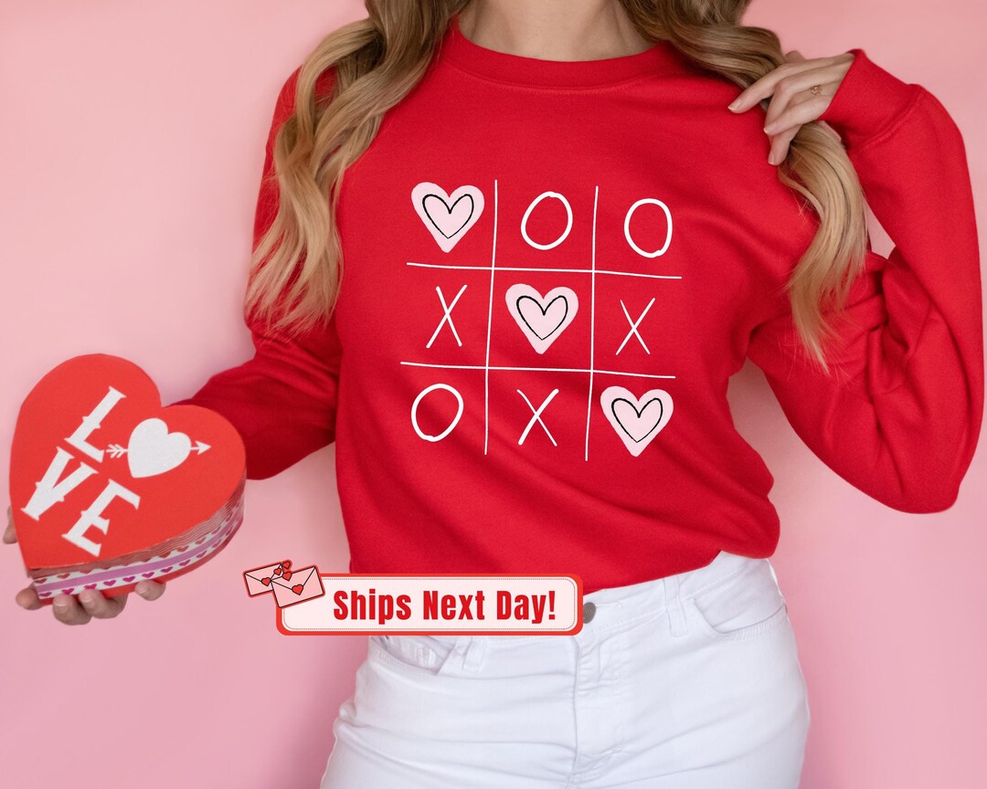 XOXO Tic Tac Toe Valentines Sweatshirts & Hoodie, XOXO Sweatshirt,valentines Sweater, Gift for ...
