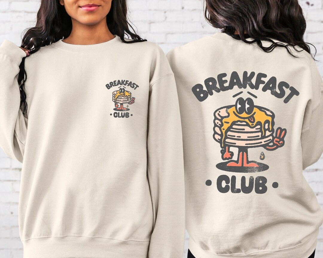 Breakfast Club Sweatshirt: Funny Retro Pancake Sweater - Etsy