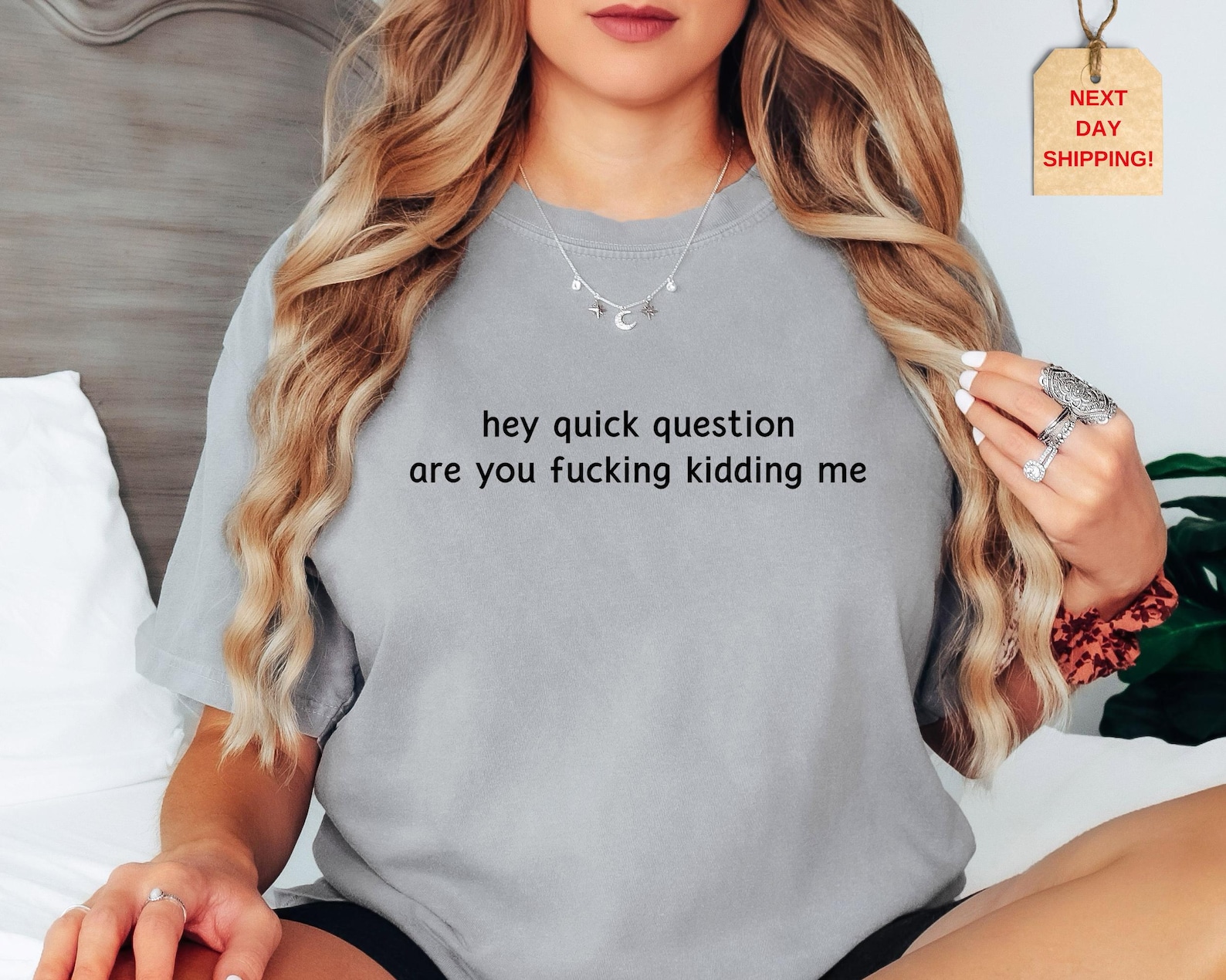 Comfort Colors Sarcastic Tee: Hey Quick Question, Funny Humor Shirt - Etsy