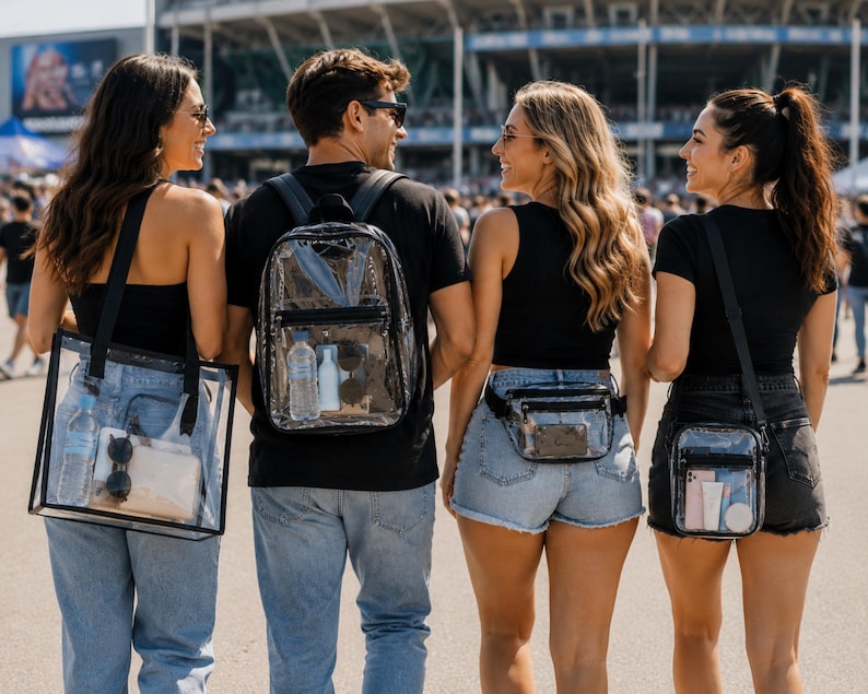 Clear Stadium Bags Approved for Stadium Security, Clear Crossbody Bag ...