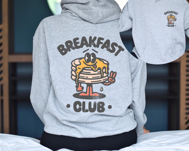 Breakfast Club Sweatshirt: Funny Retro Pancake Sweater - Etsy