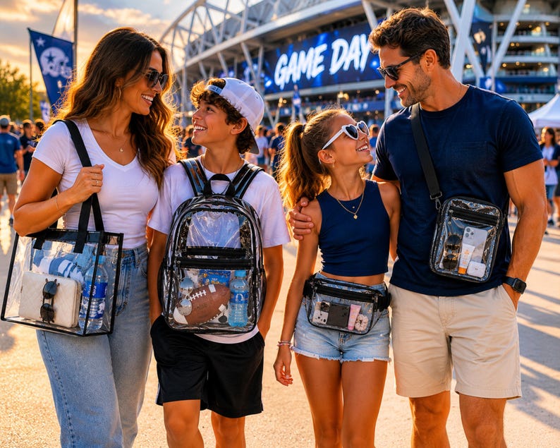 Clear Stadium Bags Approved for Stadium Security, Clear Crossbody Bag ...