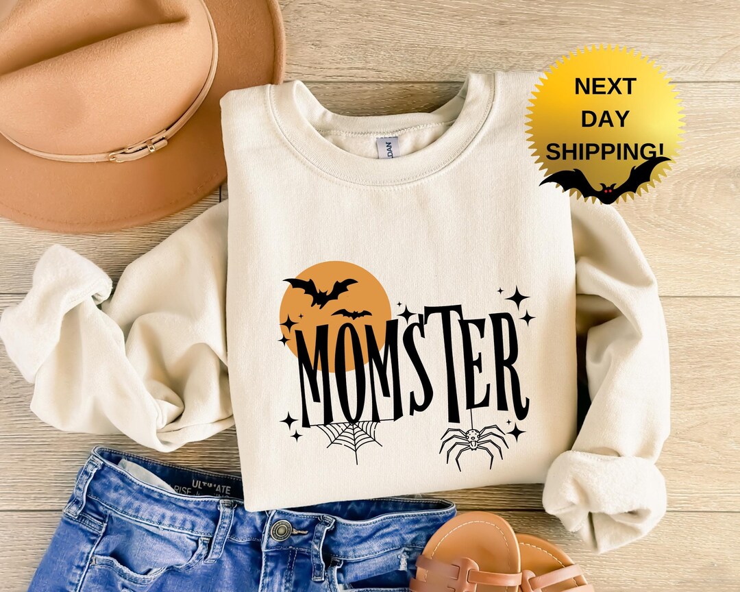 Momster Halloween Sweatshirt: Funny Mom Crewneck - Etsy