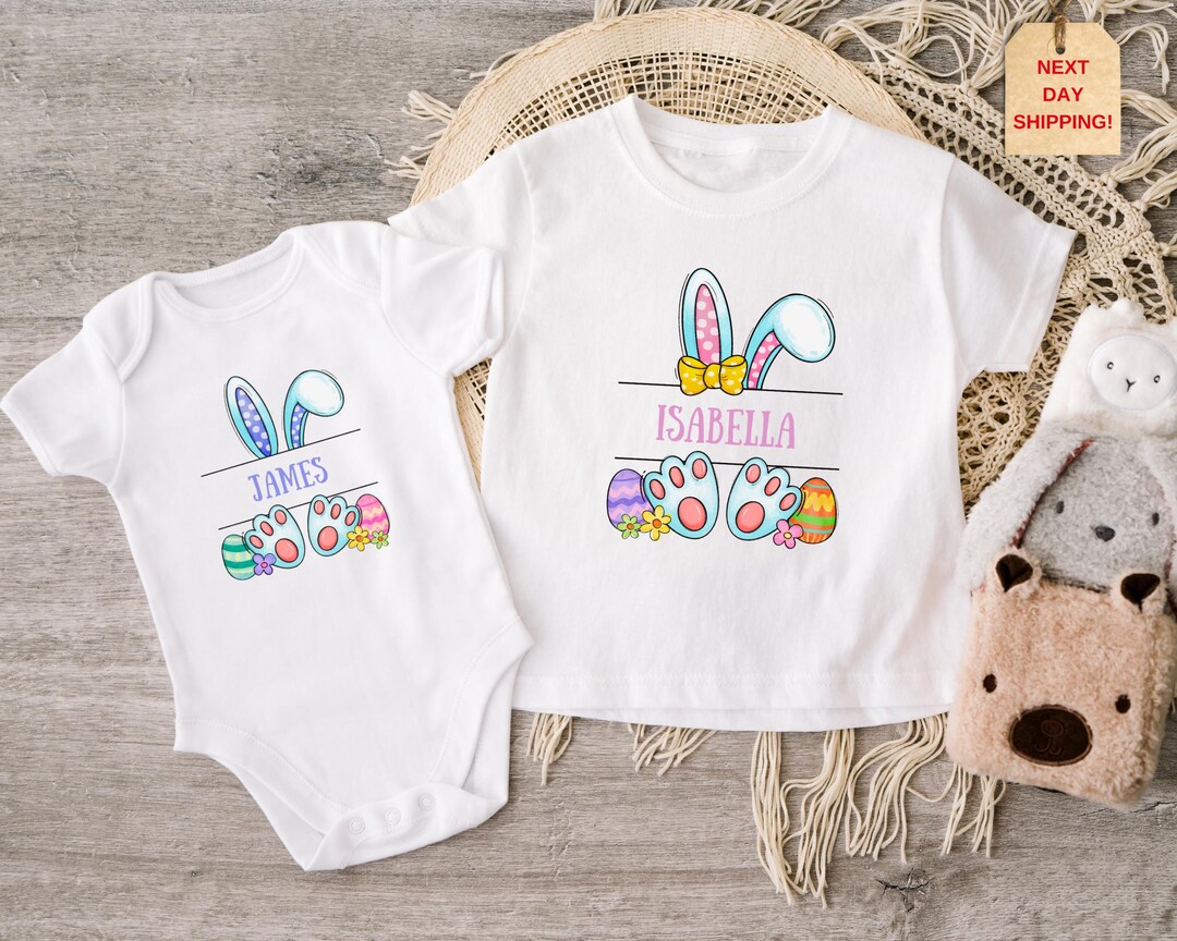 Personalized Easter Shirts for Kids, Happy Easter Custom Shirt, Cute ...