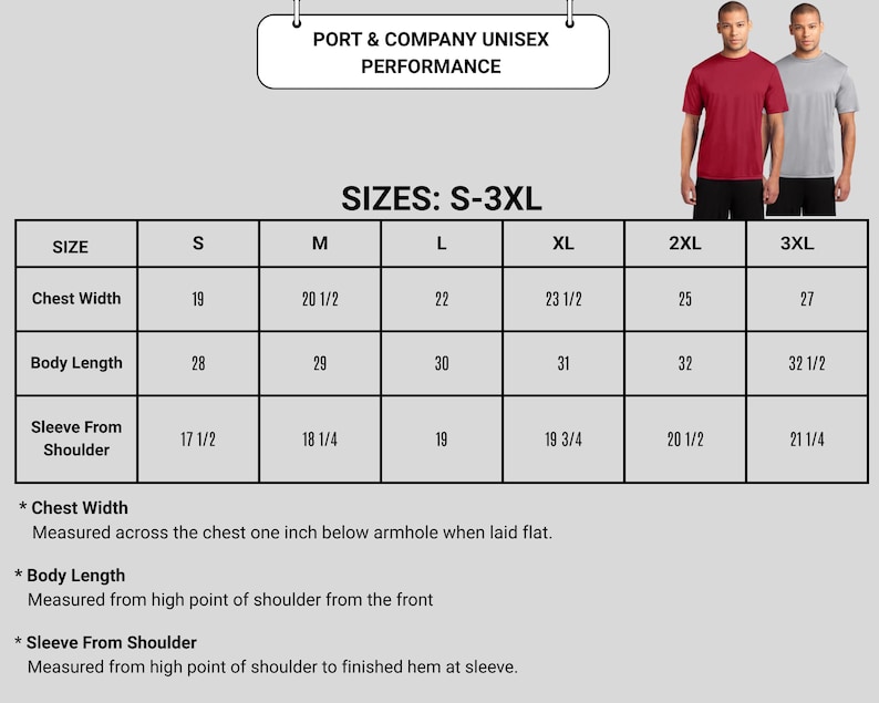 Port & Company Custom Performance Tee, Front - Back Logo Shirt ...