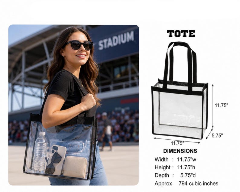 Clear Stadium Bags Approved for Stadium Security, Clear Crossbody Bag ...