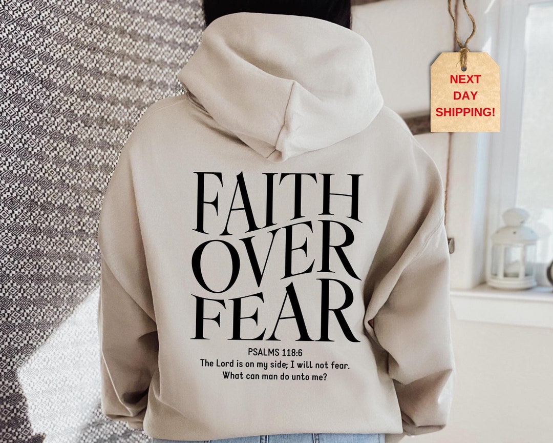 Faith Over Fear Christian Sweatshirt: Bible Verse Trendy Sweater - Etsy