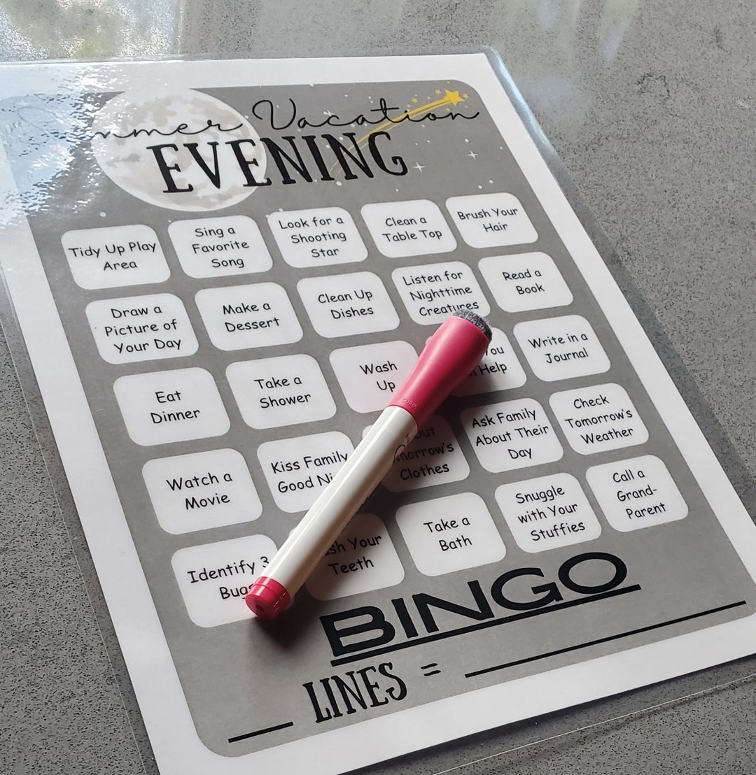 Summer Evening Busy Bingo! - Etsy